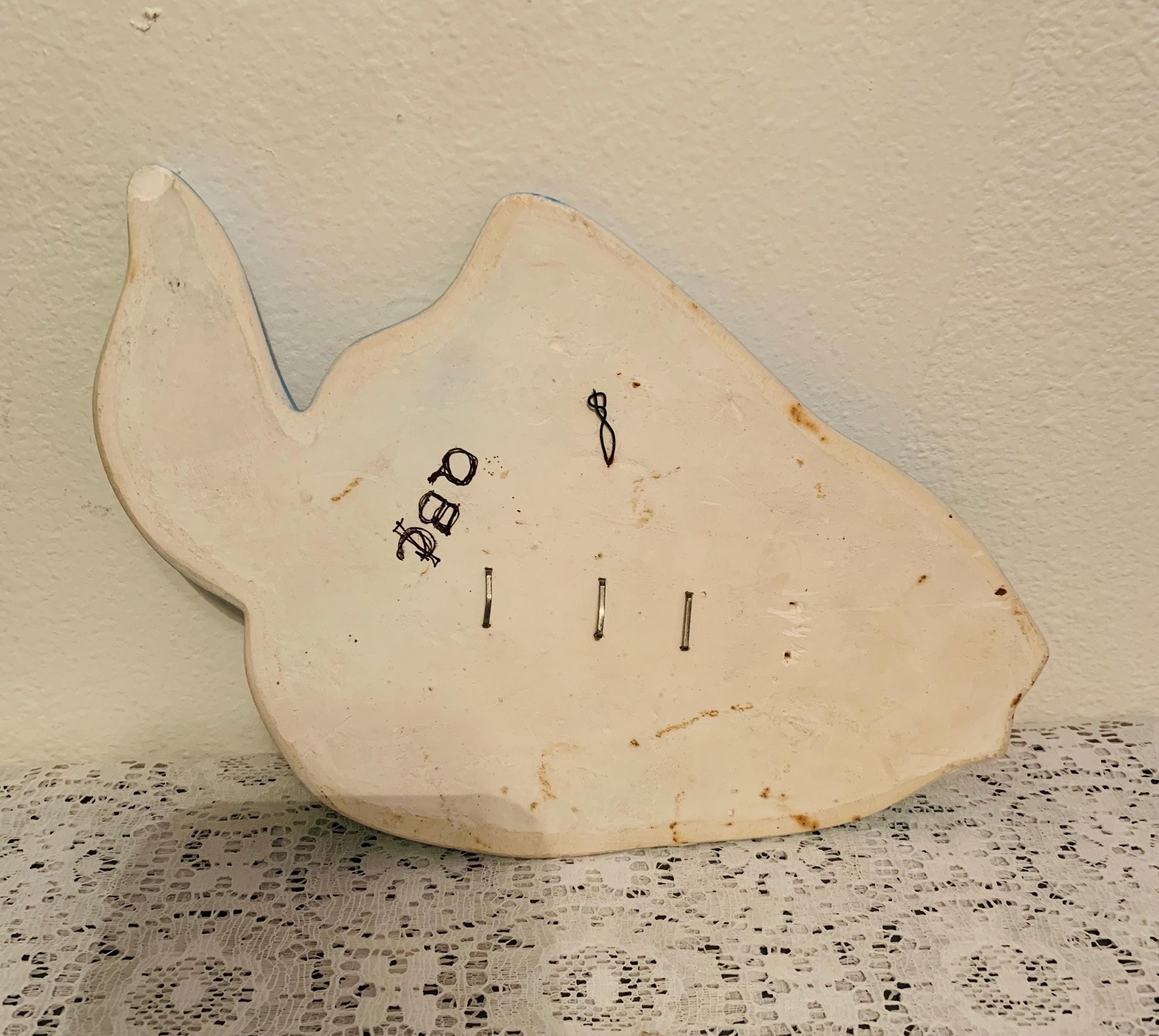 Vintage Chalkware Fish Millier Studios Iridescent Wall Plaque MCM Retro ...