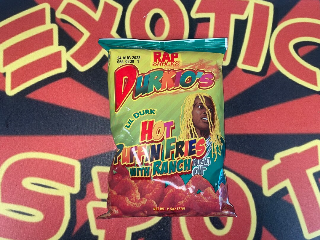 Lil Durk Rap Snacks Durkios Hot Puffin Fries With Ranch Chips Etsy