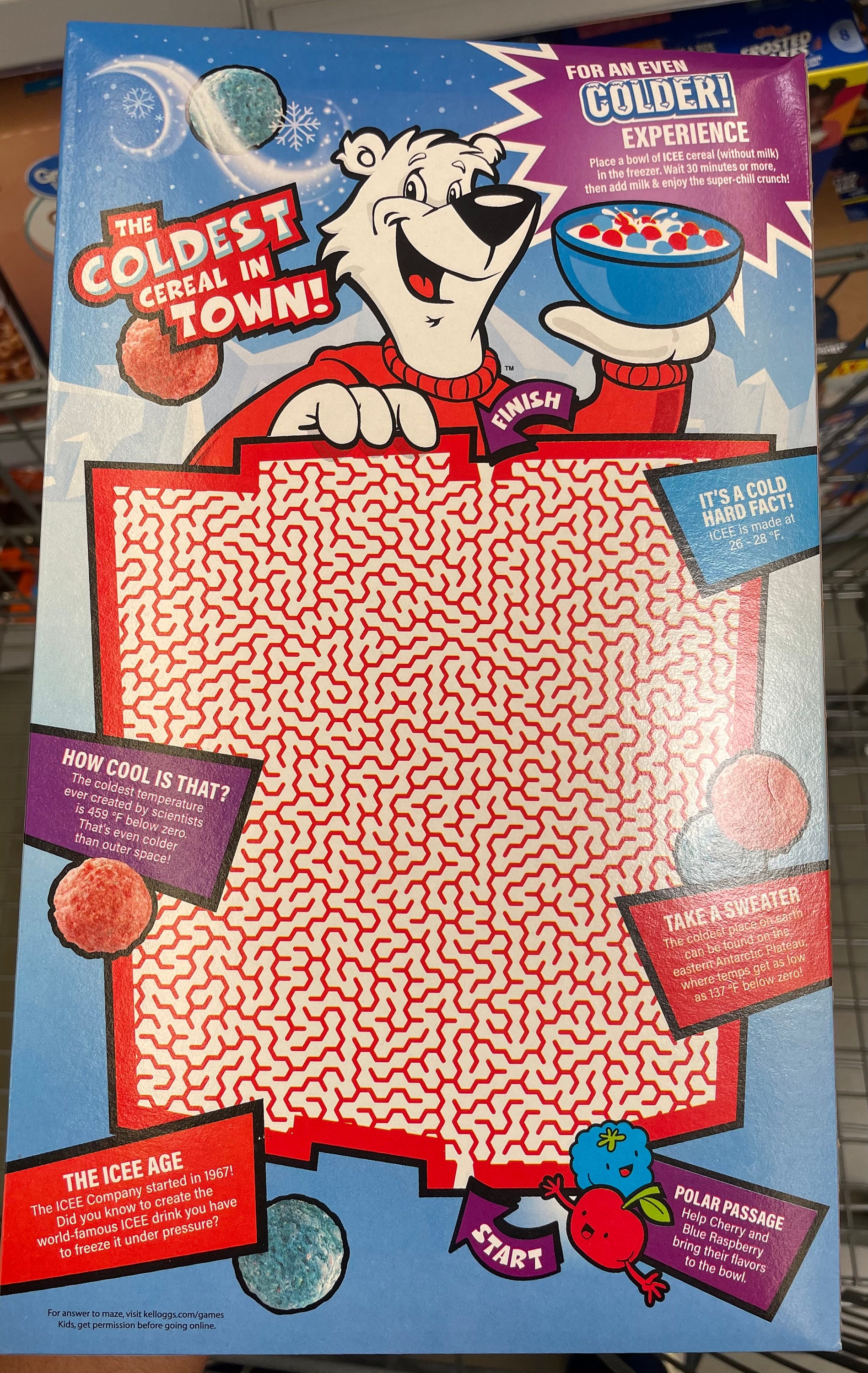 Hard Cereal Box Maze