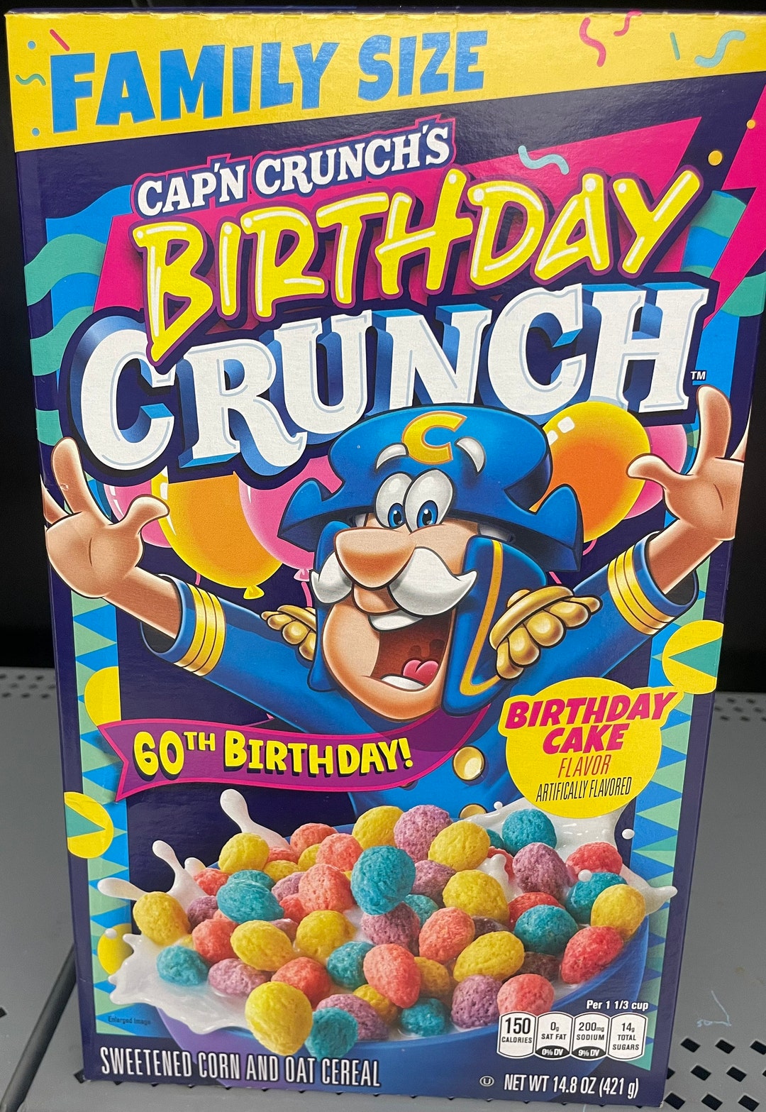 Capn Crunchs Birthday Crunch Birthday Cake Flavor 60th - Etsy