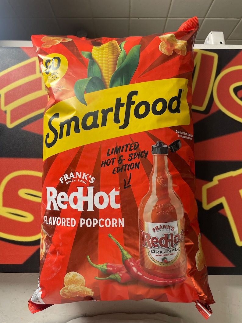 Franks Red Hot Flavored Popcorn Big Bag - Etsy
