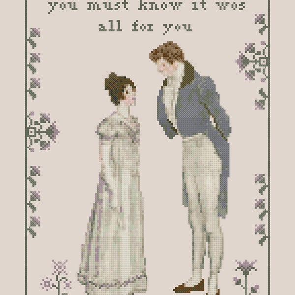 Jane Austen Cross Stitch Pattern - Etsy