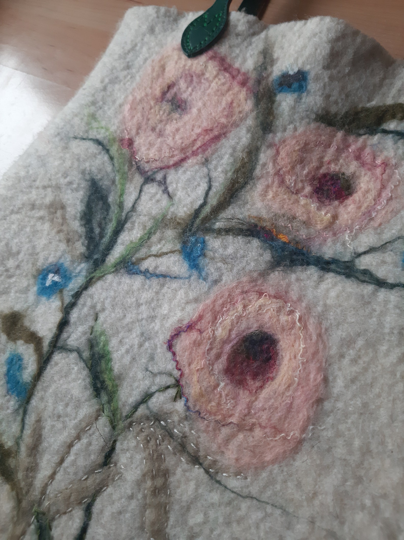 Natural Felt Womens Handbag, Felt Shopping Grocery Bag, Sturdy Hand ...