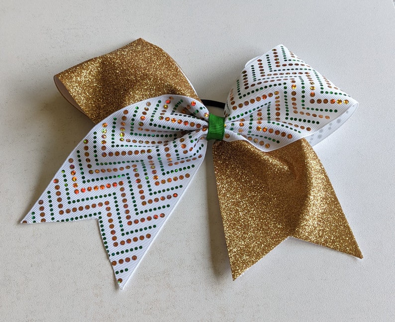 Glitter Spangled Custom Cheer Bow - Etsy