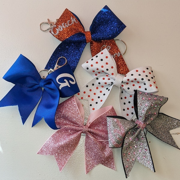 Cheer Bow Key Chain - Etsy