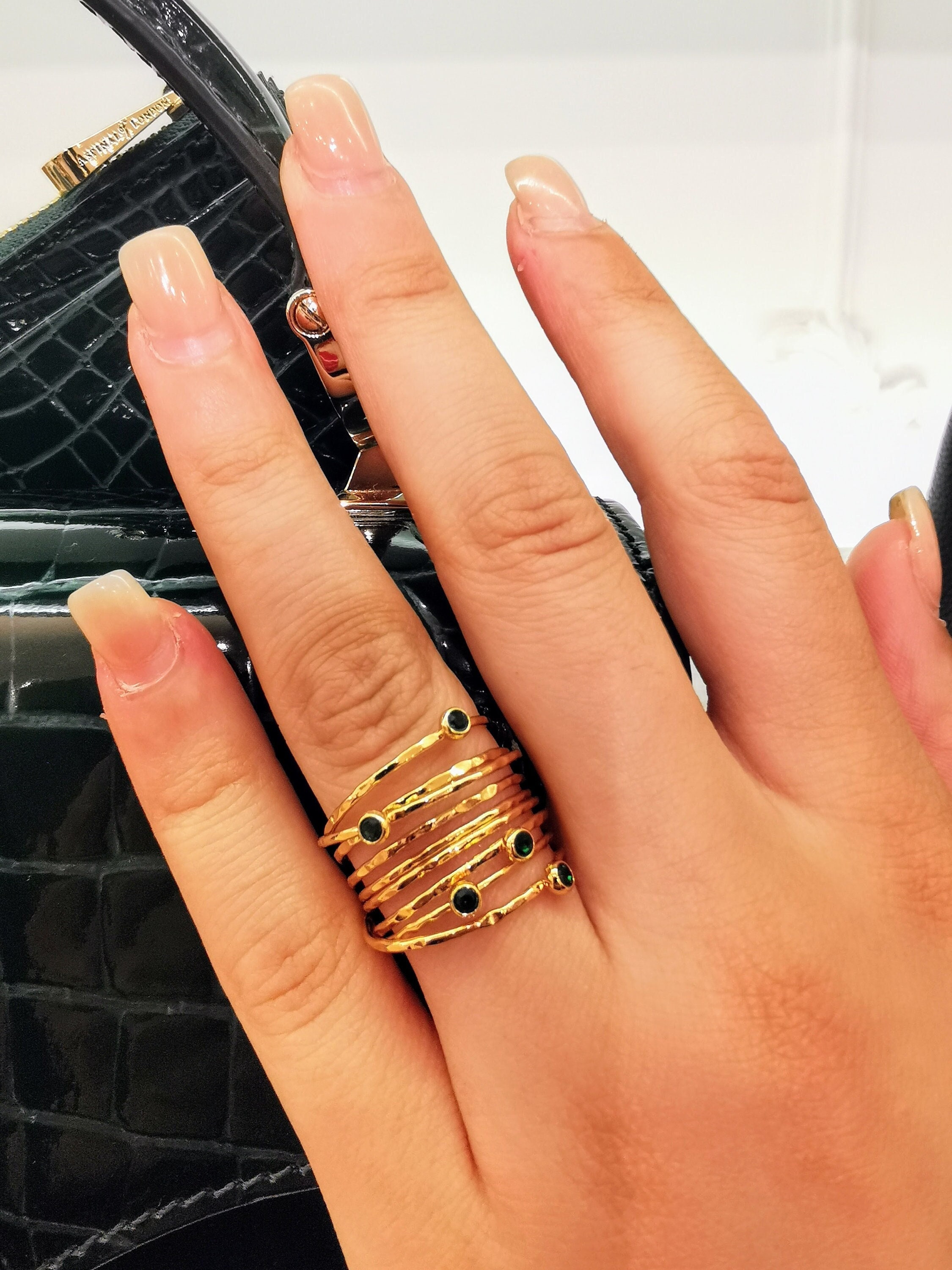 18ct Gold Wrap Around Rings Pearl Wrap Around Ring Beautiful - Etsy