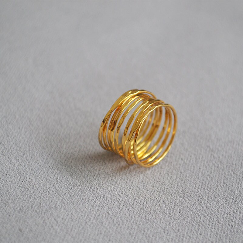 18ct Gold Wrap Around Rings Pearl Wrap Around Ring Beautiful - Etsy