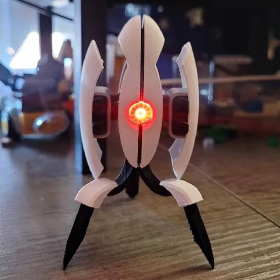 Sentry Turret from Portal / 3D Printed Model with LED Light / Video ...