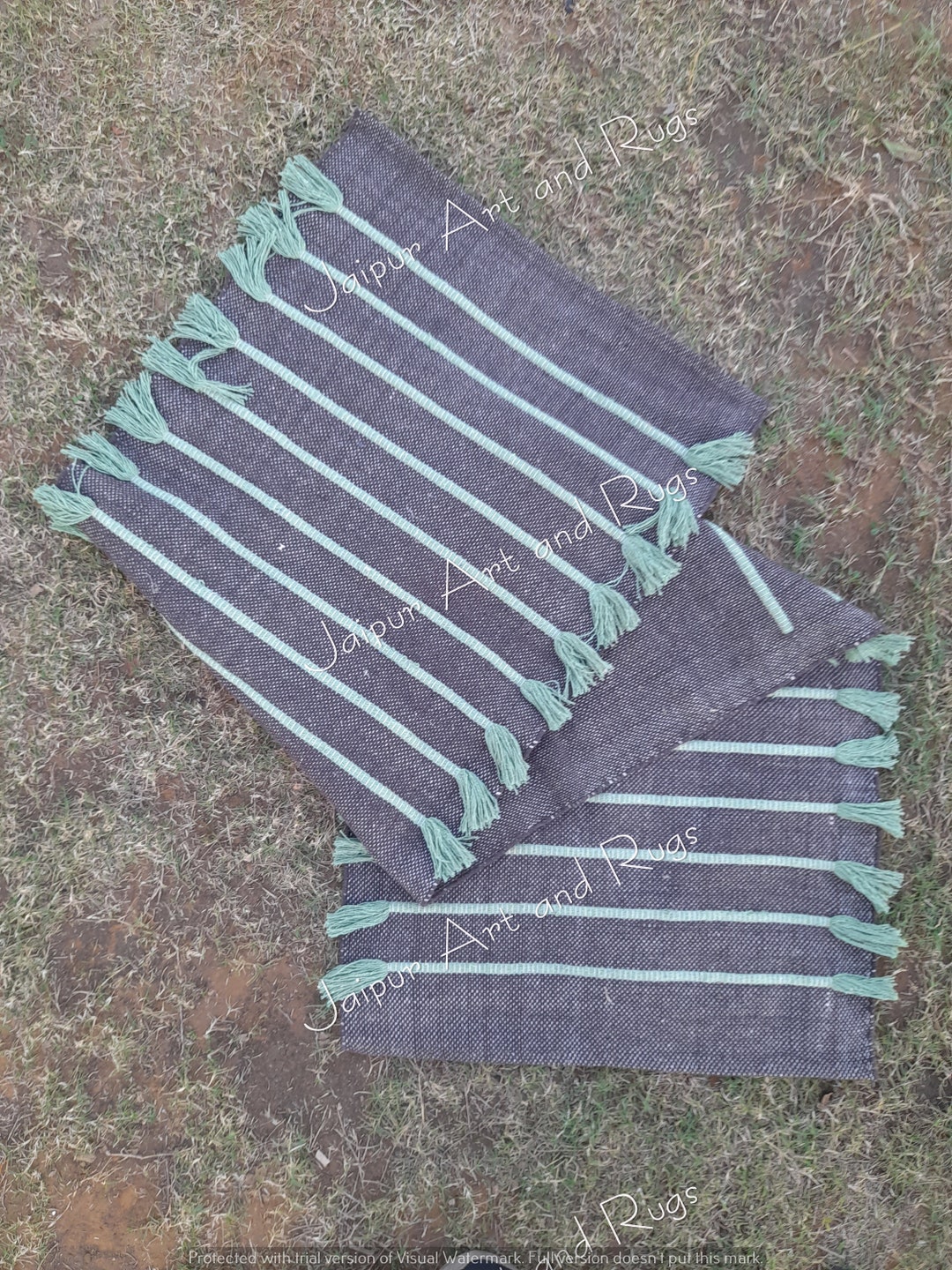 Yoga Mats 2x6 Feet Organic Cotton Yoga Mat,prayer Rug,handwoven Anti ...