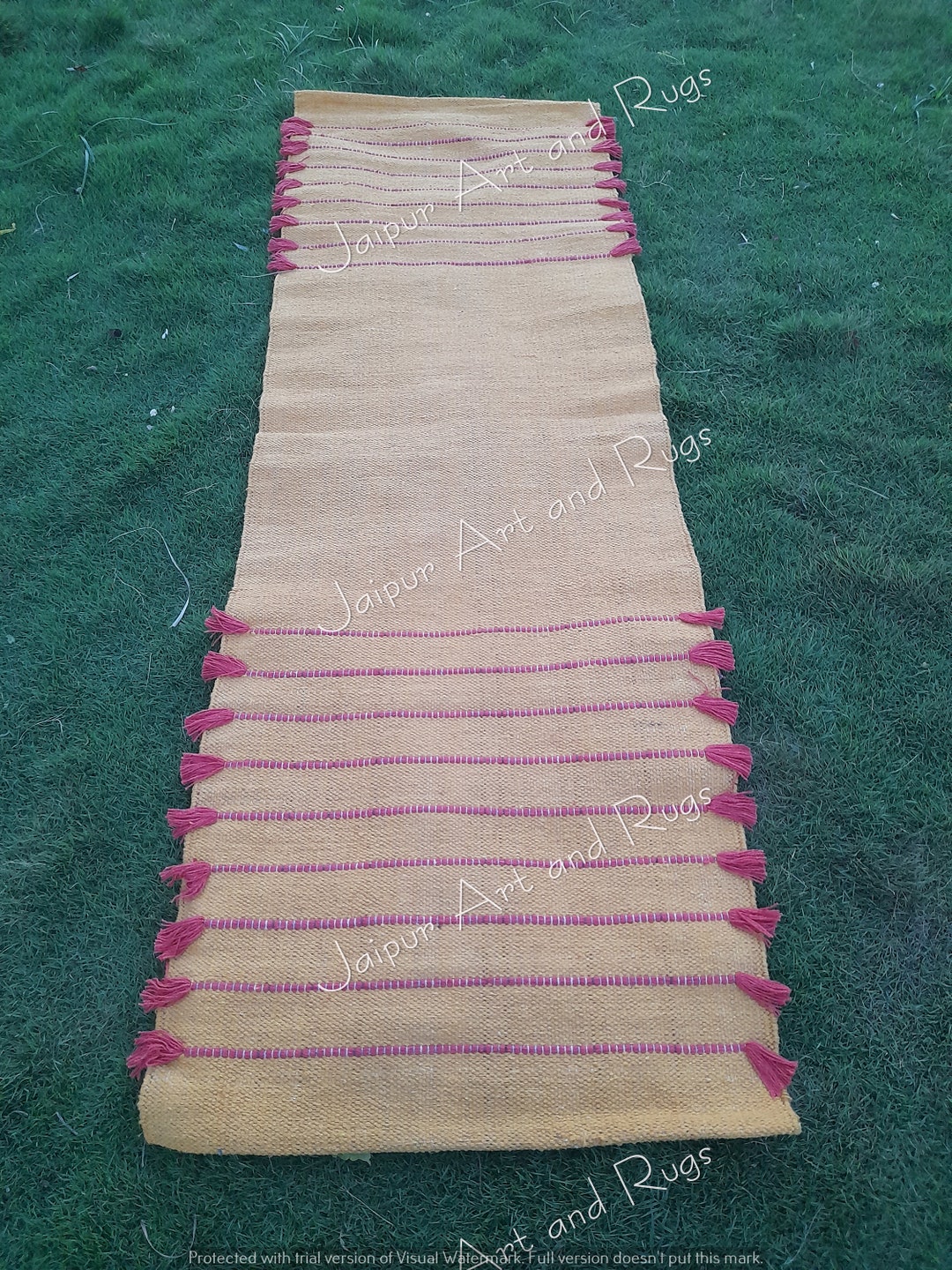 Yoga Mats 2x6 Feet Cotton Yoga Mat, Prayer Rug, Eco Friendly Solid Rug ...