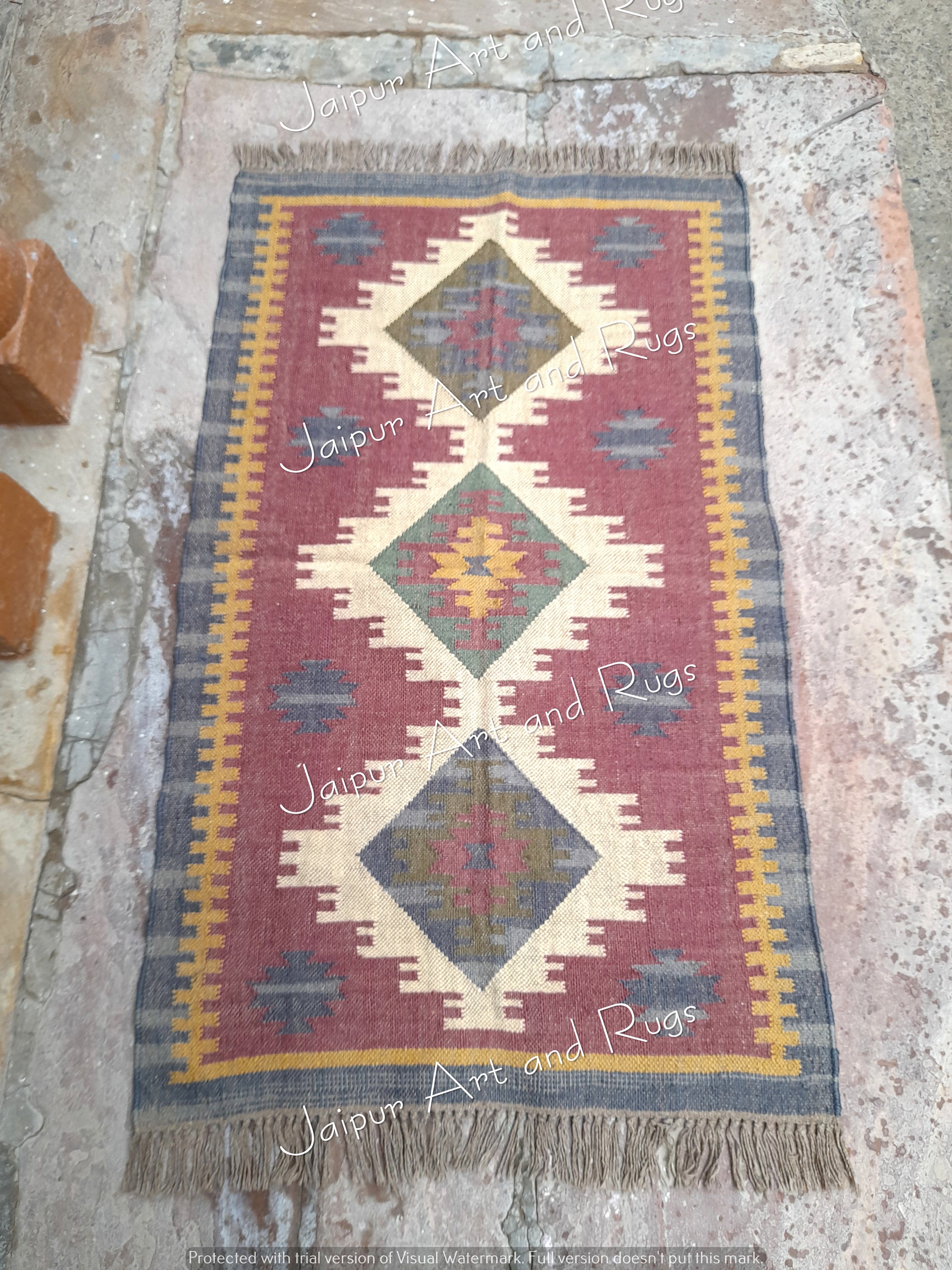 Wool Jute Rugnavajo Kilim Rugaccent Rug Outdoor Rug - Etsy
