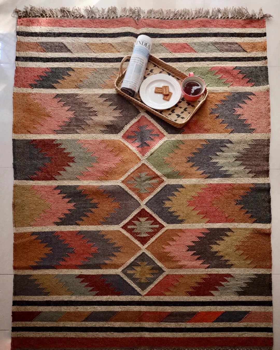 Handmade Wool Kilim Rug,navajo Kilim Runner Rug,aztec Rug,accent Rug ...