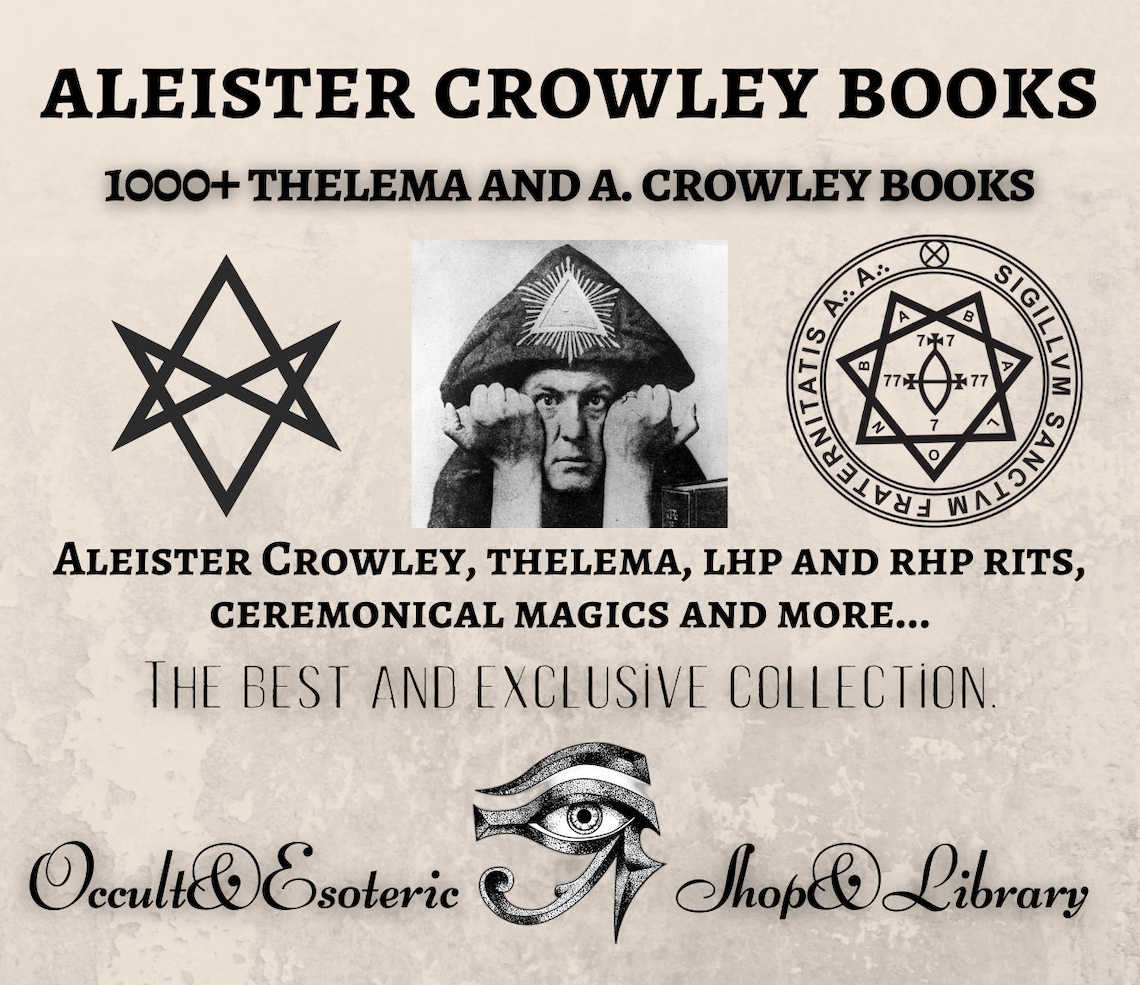 1000 Aleister Crowley Thelema Books Occult Books Occult - Etsy
