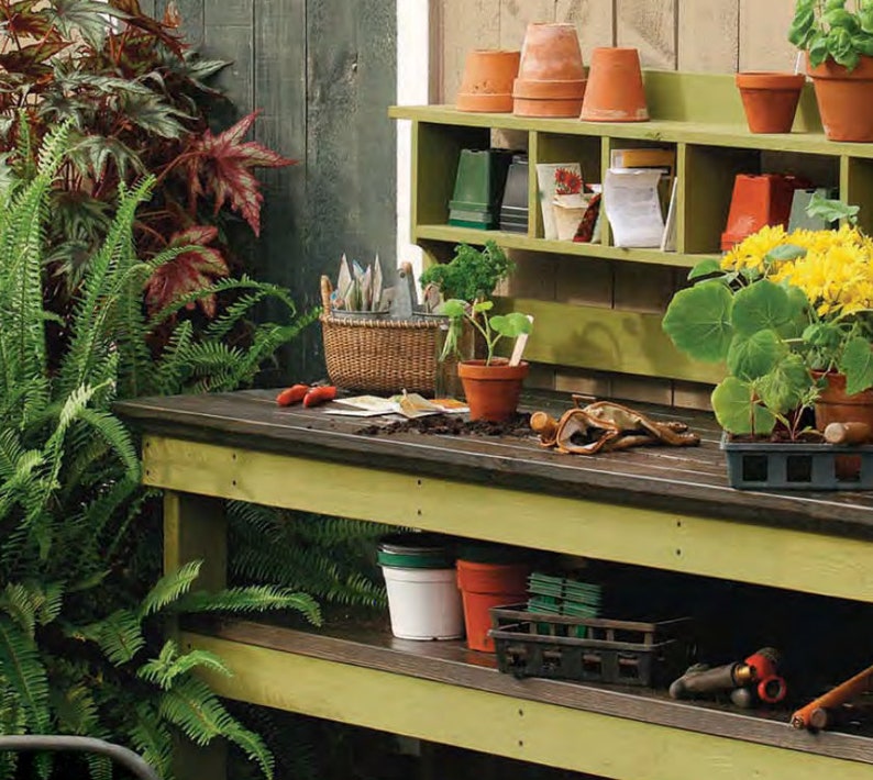 DIY Potting Bench Build PLANS Potting Gardening Table Plans | Etsy