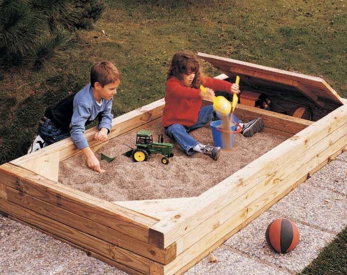 Sandbox Plan/kids Play Sand Box Plan/childs Sandbox Plan/covered ...
