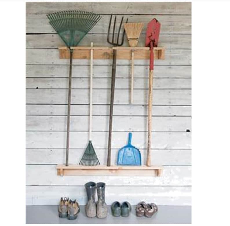 Tool Rack PLANS - DIY Garden Tool Holder Woodcraft Plans Joinery ...