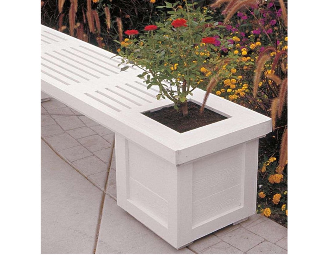 Planter Bench PLANS DIY Instant Download Garden Bench - Woodcraft Plans ...