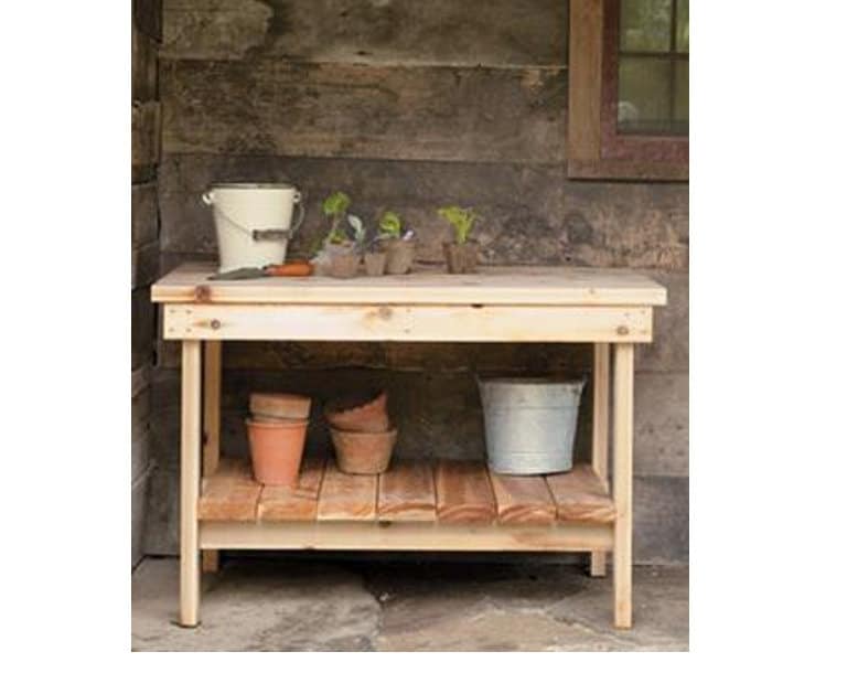 Potting Bench PLANS - DIY Potting Bench Table Plabs How to Woodcraft ...