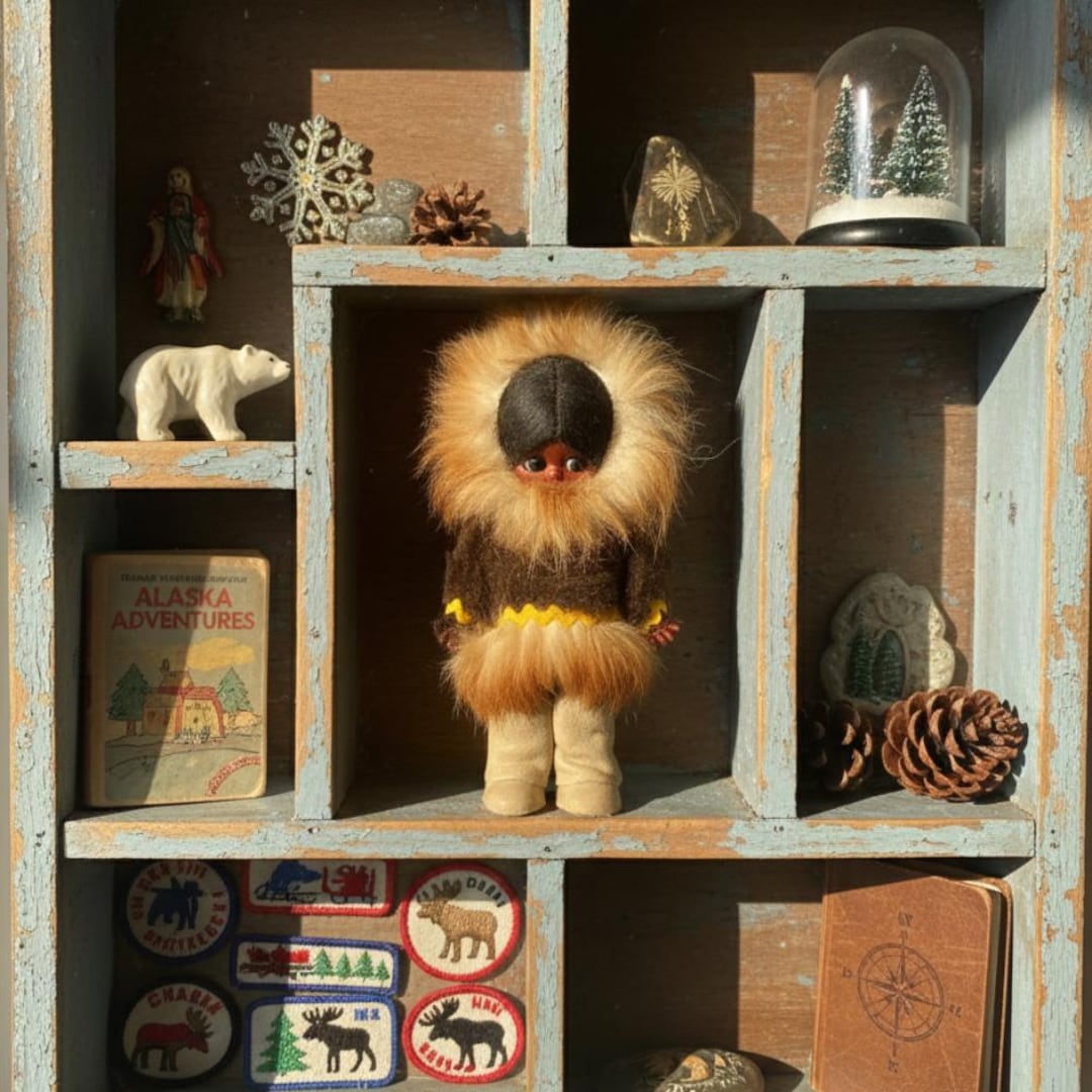 Vintage Inuit Souvenir Doll 6.5" | Mid Century Arctic Collectible ...