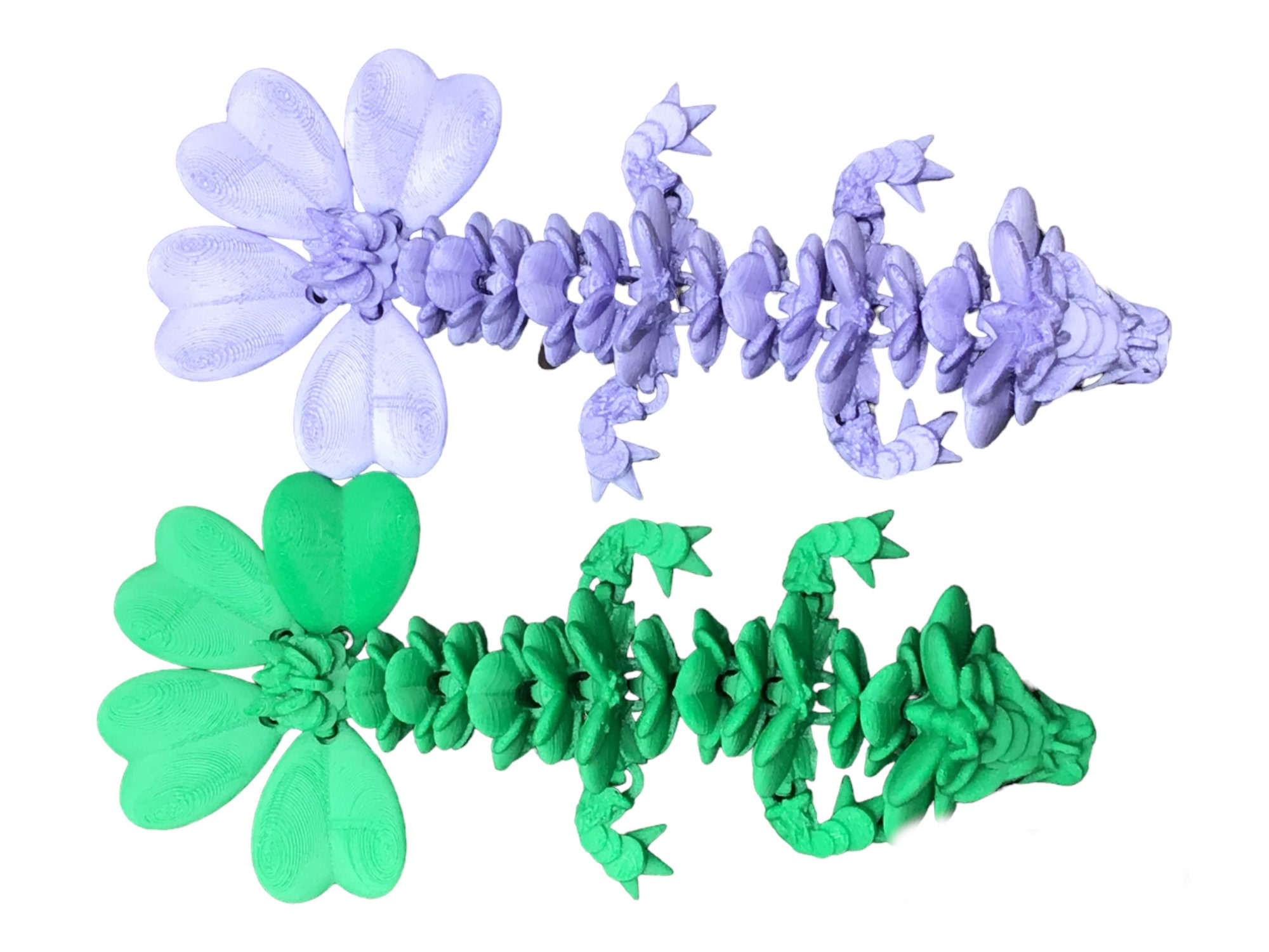 Cloverleaf Dragon Desk Toy Articulated Dragon Fidget - Etsy