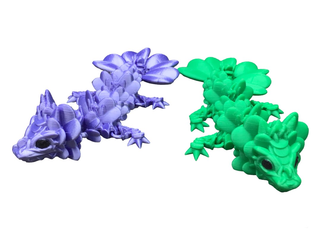 Cloverleaf Dragon | Desk Toy | Articulated Dragon Fidget - Etsy