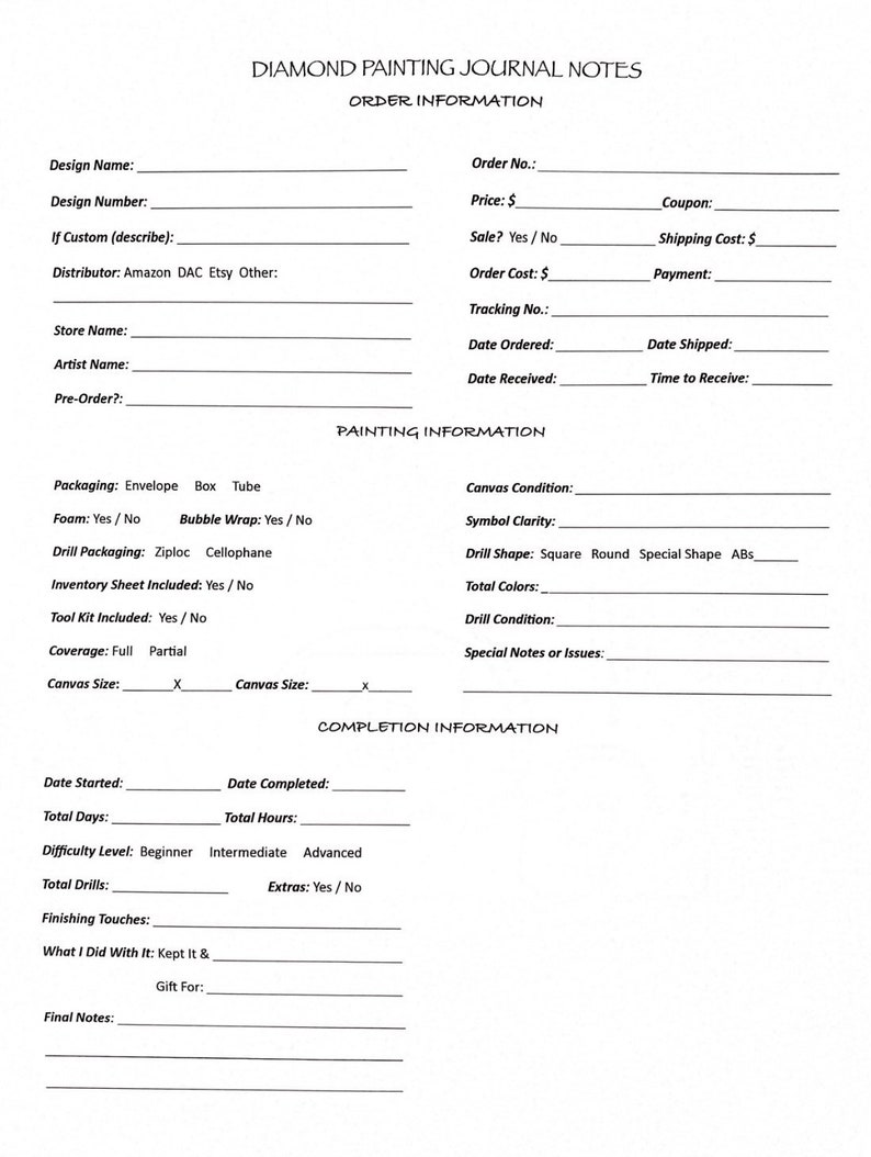 Diamond Painting Log Picture - Etsy