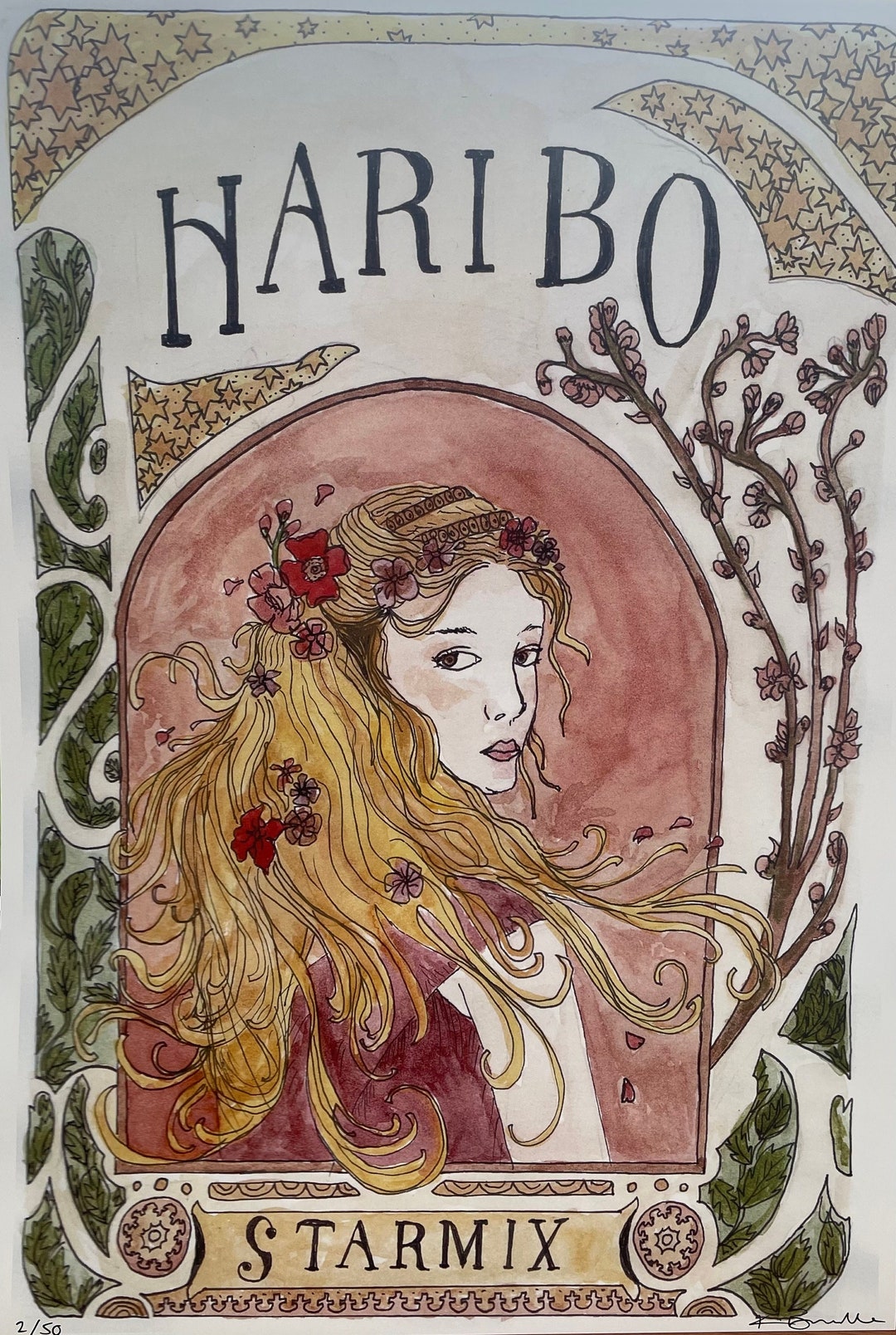 Haribo Starmix Art Nouveau Art Print Poster A3 - Etsy