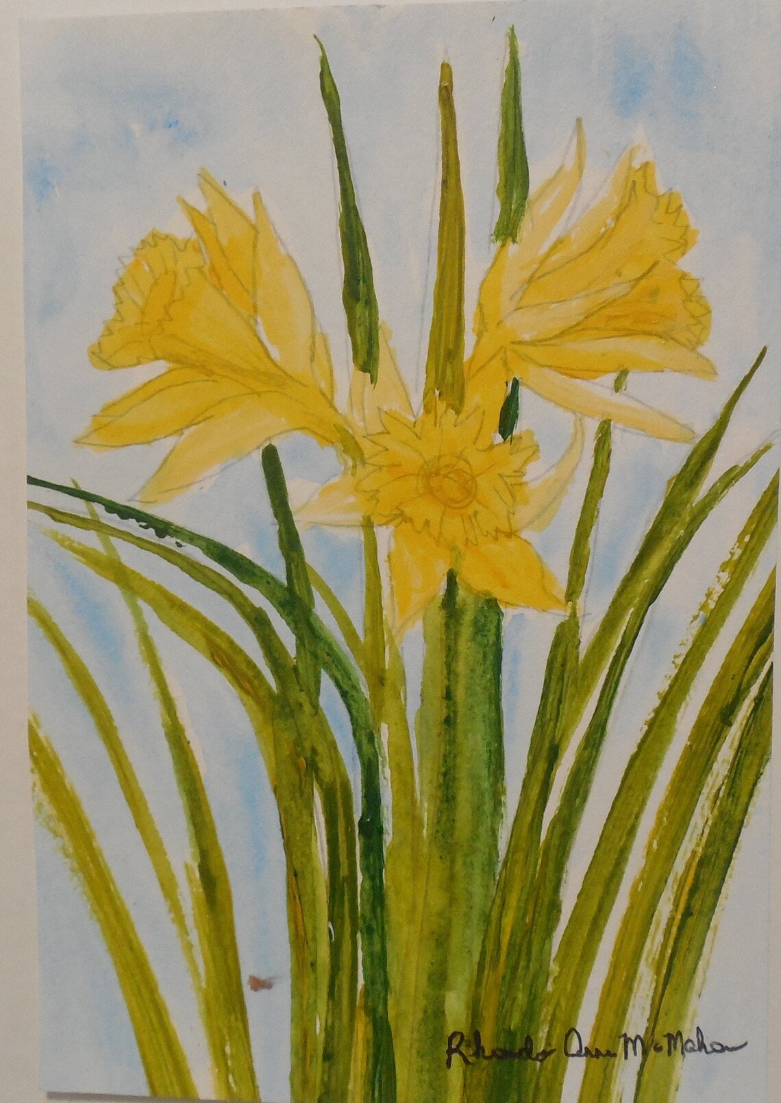 Spring Daffodils Acrylic Painting | Etsy