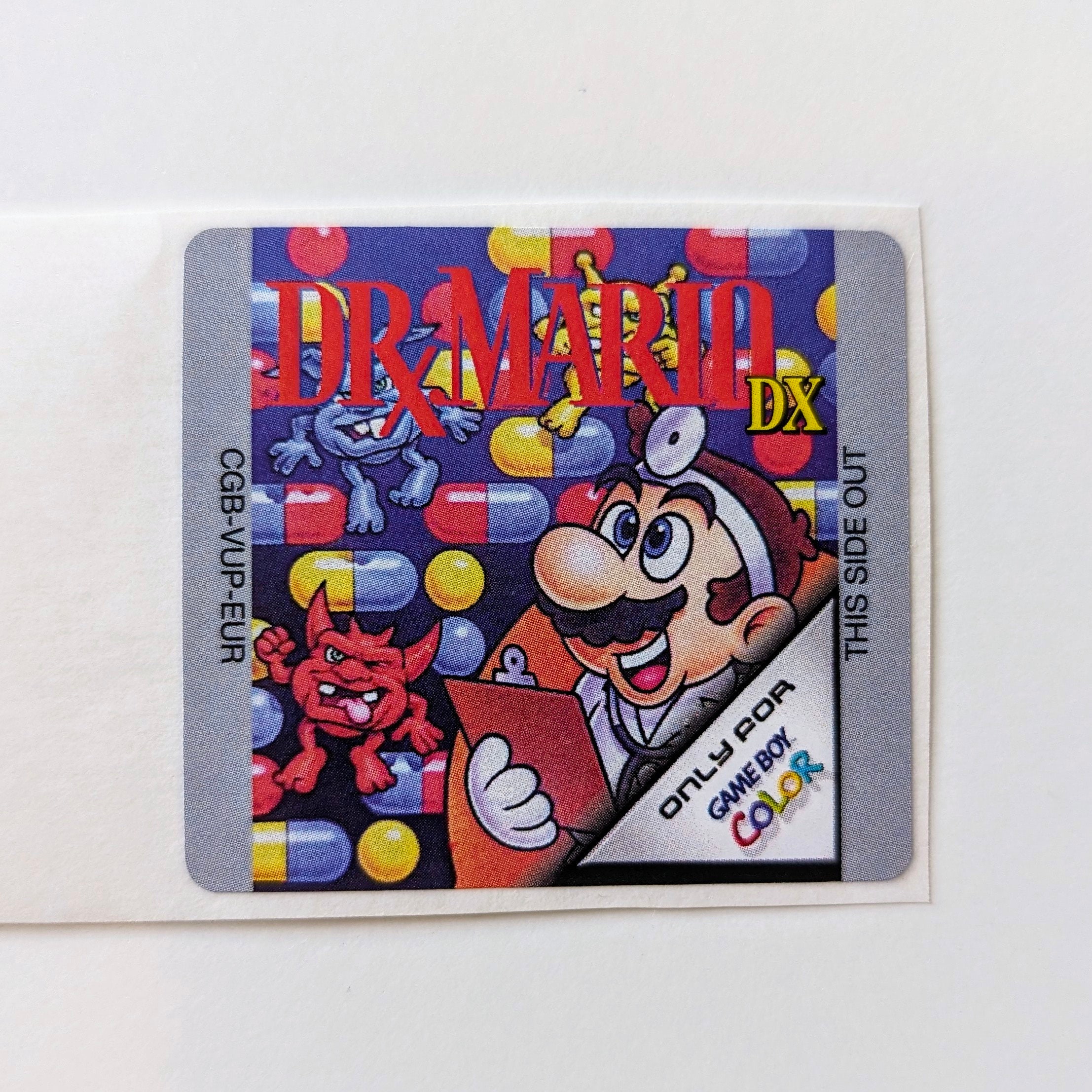Sticker Dr. Mario DX for Gameboy Color (european Version) - Etsy