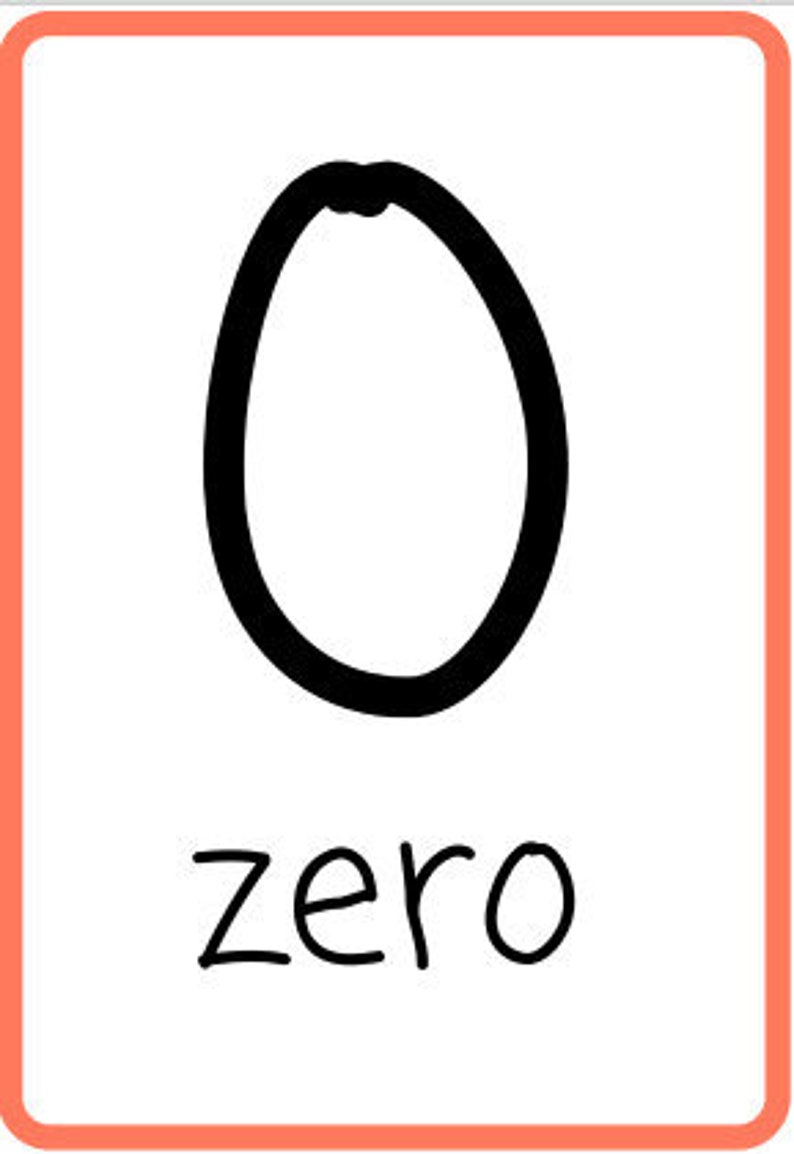 PDF Download Printable Extra Large Number and Word Flash Cards 0-10 A4 ...