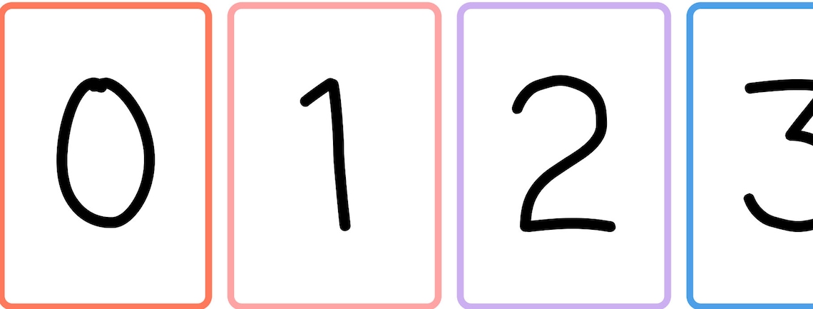 Printable Downloadable Number Flashcards 0-15 Number Formation Cards - Etsy