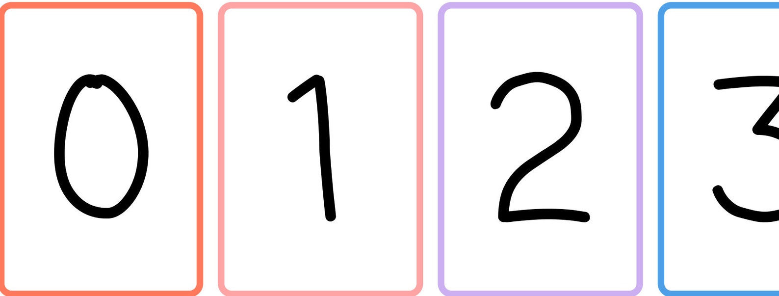 Printable Downloadable Number Flashcards 0-15 Number Formation Cards - Etsy