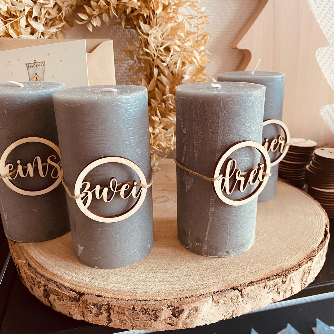 Advent Wreath Numbers Set of 4 Christmas Decoration - Etsy