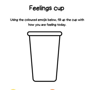 Cup of Feelings Worksheet - Etsy