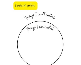 Circle of Control Concern Influence Printable Worksheet for Children ...