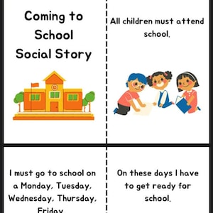 Coming to School Social Story - Etsy