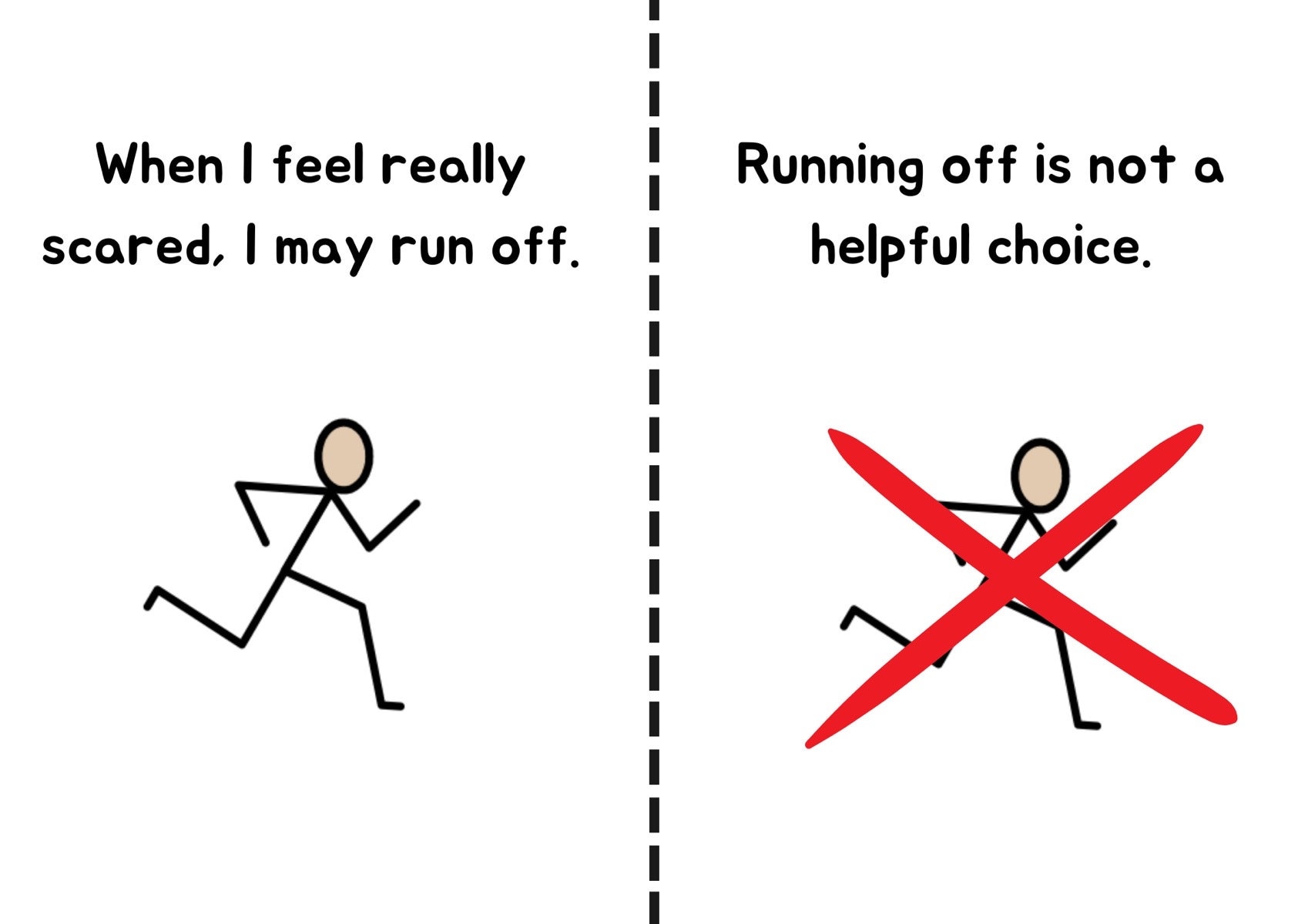 Feeling Scared Social Story Widgit - Etsy