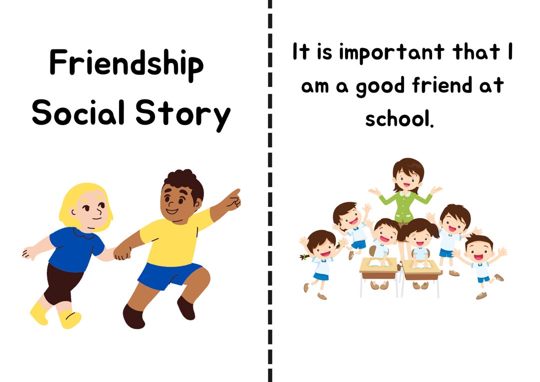 Good Friend Social Story | Playing With Friends Social Story | School ...
