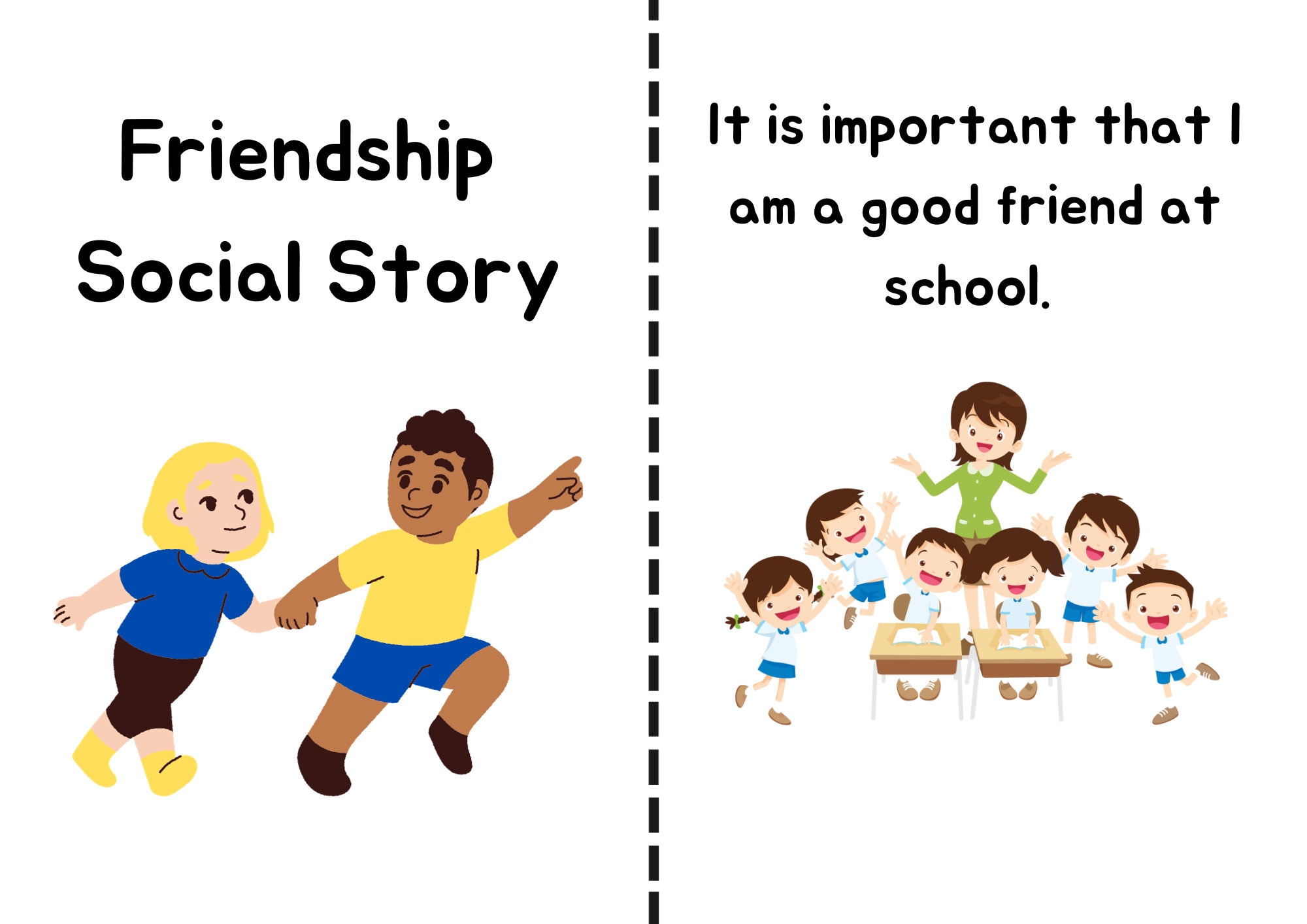 Good Friend Social Story | Playing With Friends Social Story | School ...
