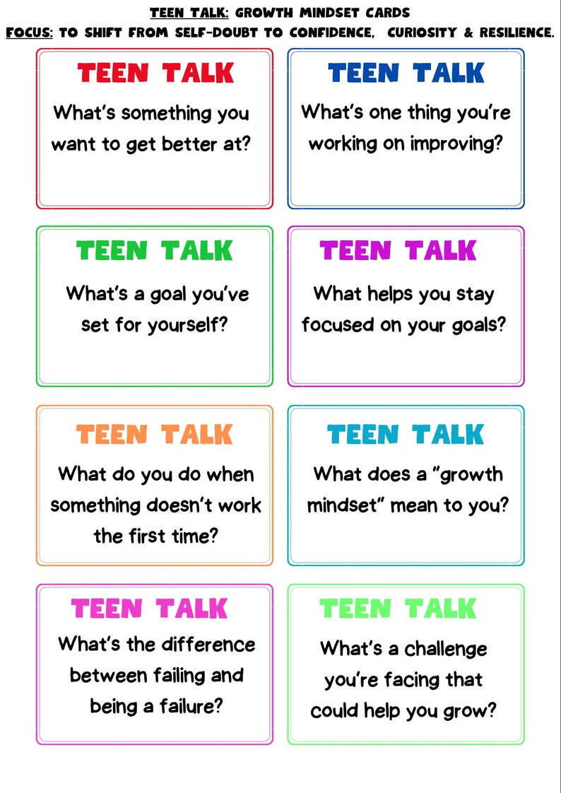 Question Card Bundle Therapy for Teens | Conversation Starters ...