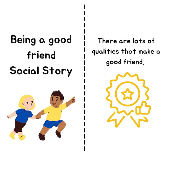 Good Friend Social Story Being a Good Friend Social Story - Etsy