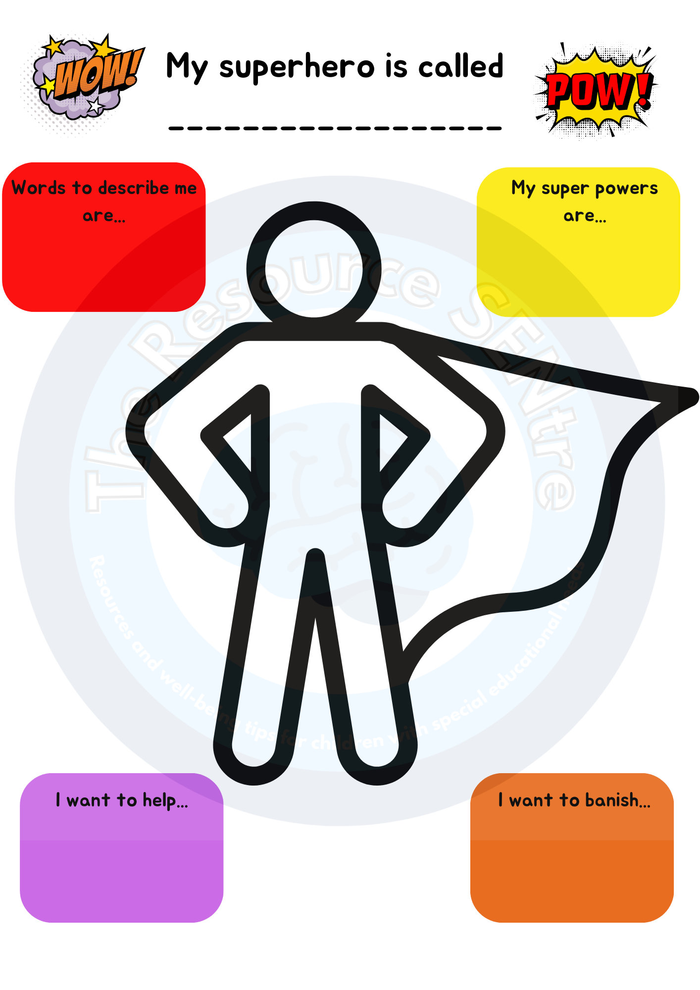 Create A Superhero Worksheet