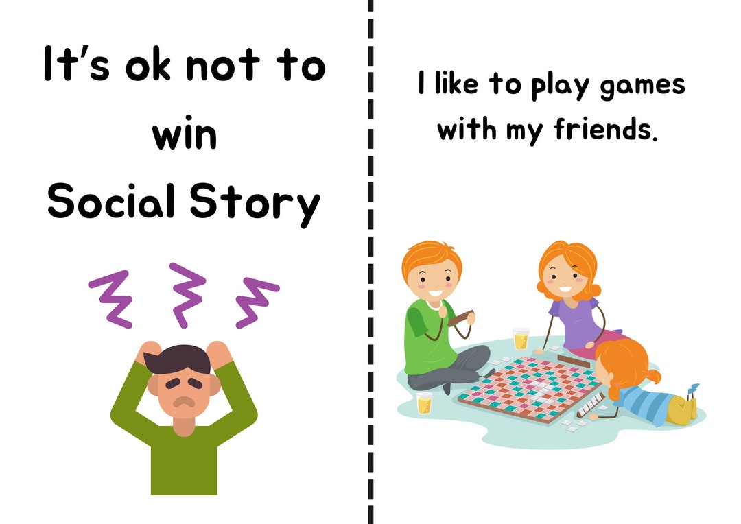 It’s Ok Not to Win Social Story Winning Losing - Etsy