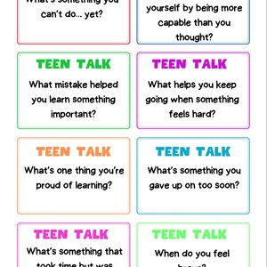 Question Card Bundle Therapy for Teens | Conversation Starters ...