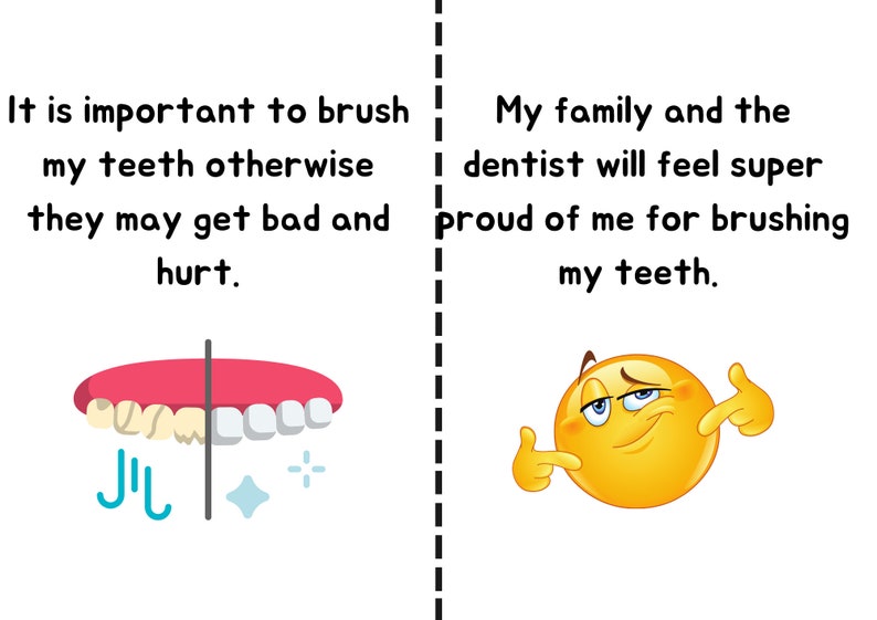 Brushing My Teeth Social Story - Etsy