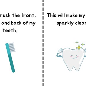 Brushing My Teeth Social Story - Etsy