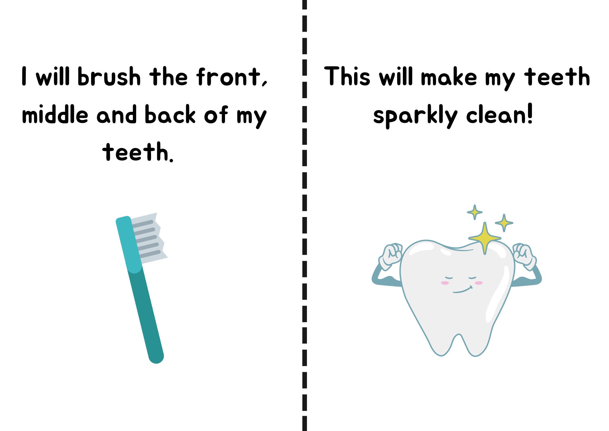 Brushing My Teeth Social Story - Etsy