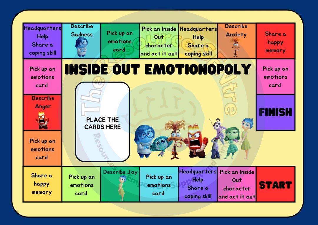 Inside Out Emotionopoly Game | Printable Emotional Literacy Board Game ...