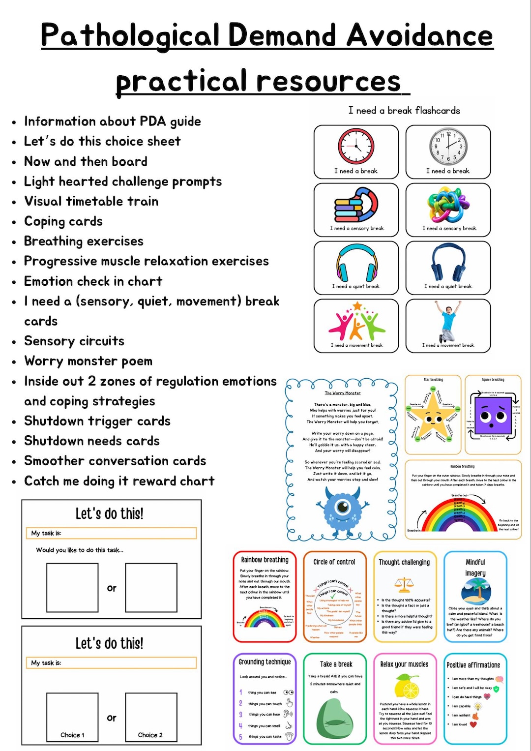 Pathological Demand Avoidance Resources Bundle | PDA Resources | PDA ...