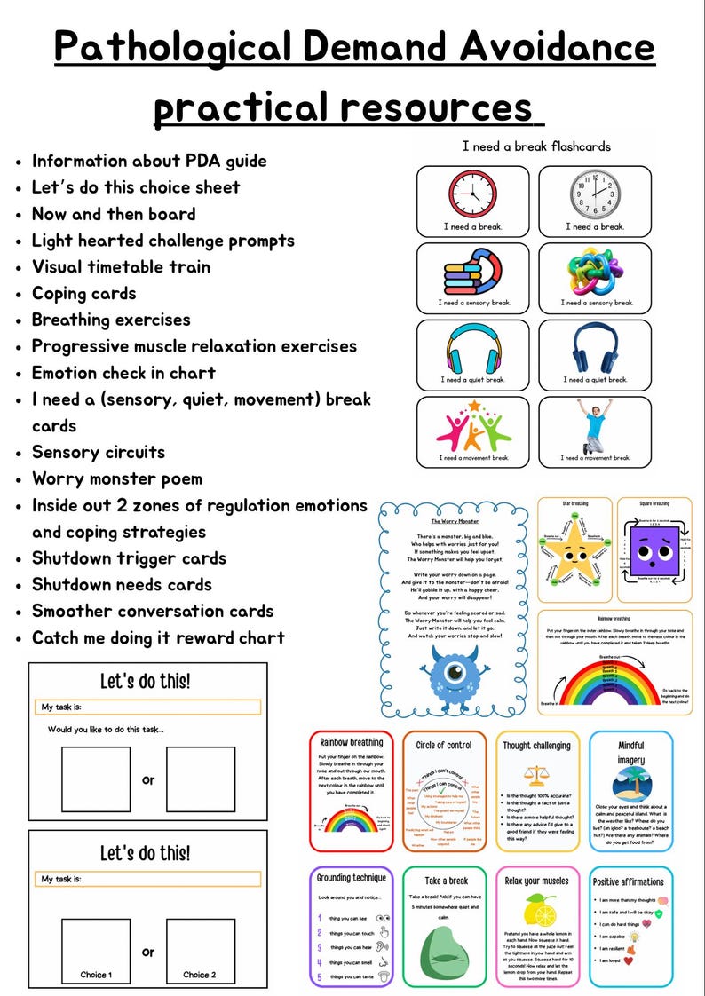 Pathological Demand Avoidance Resources Bundle | PDA Resources | PDA ...